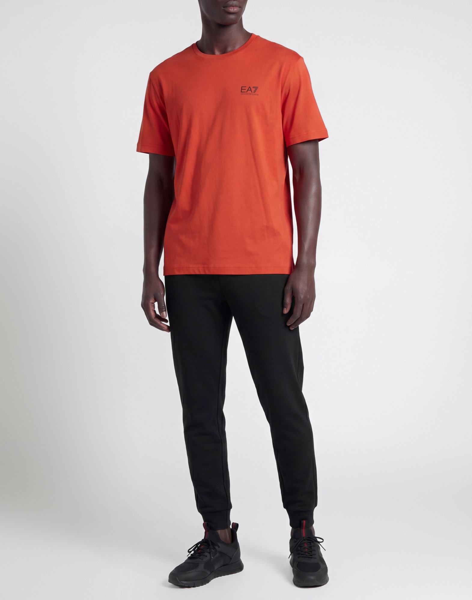 EA7 man t-shirt tomato red size m cotton